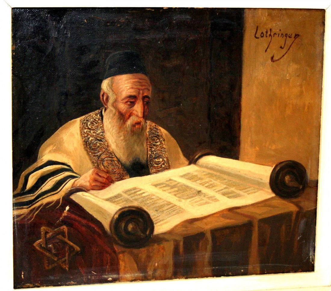13: AN OIL PAINTING OF A RABBI READING THE TORAH BY LOT - Feb 29, 2012 ...