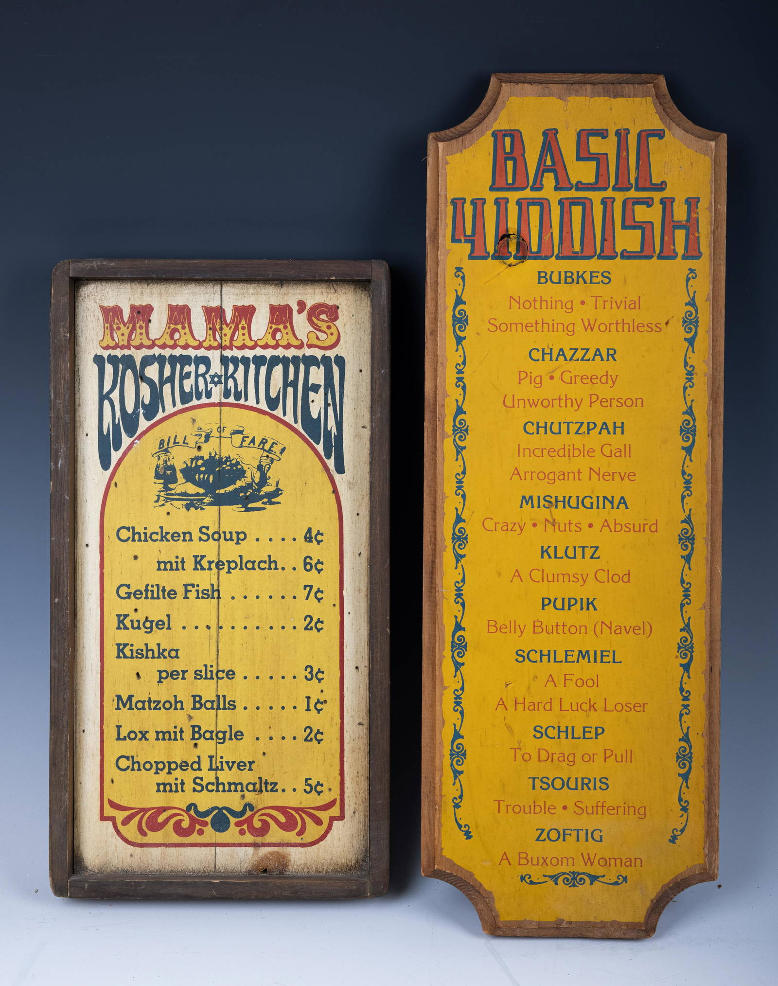 Two American Yiddish Signs Auction
