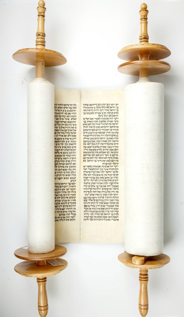 A Large Sefer Torah. Poland, C. 1920. Ashkenaz Beis Yosef Ksav. 20.5 ...