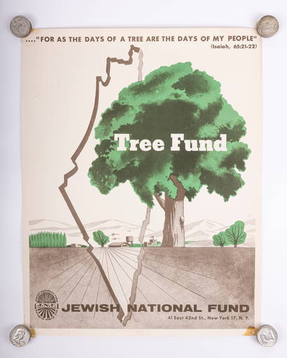Jnf Poster (jewish National Fund). "tree Fund. For As The Days Of A ...