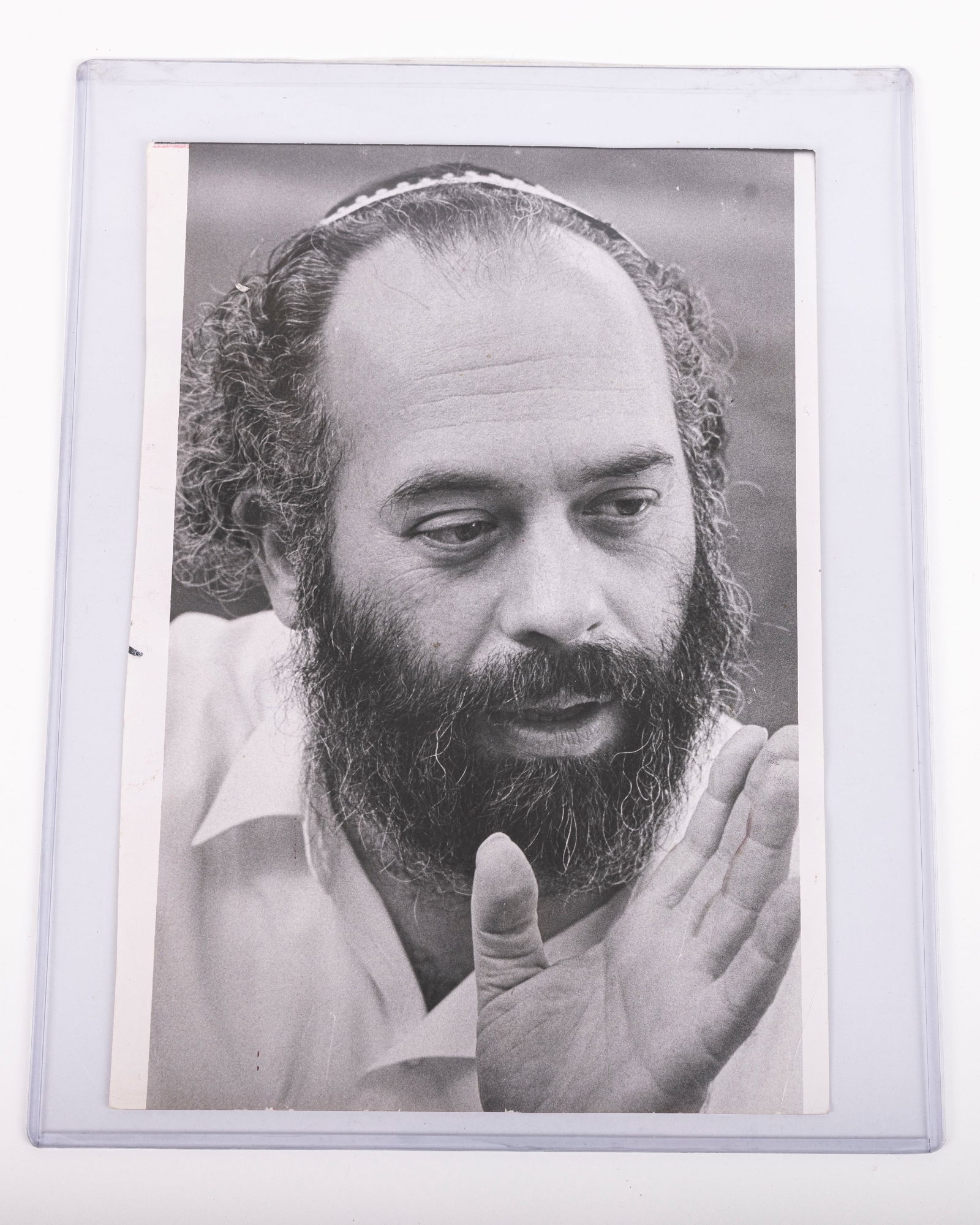 An Original Large Press Photograph Of Rabbi Shlomo Carlebach. 1966 ...