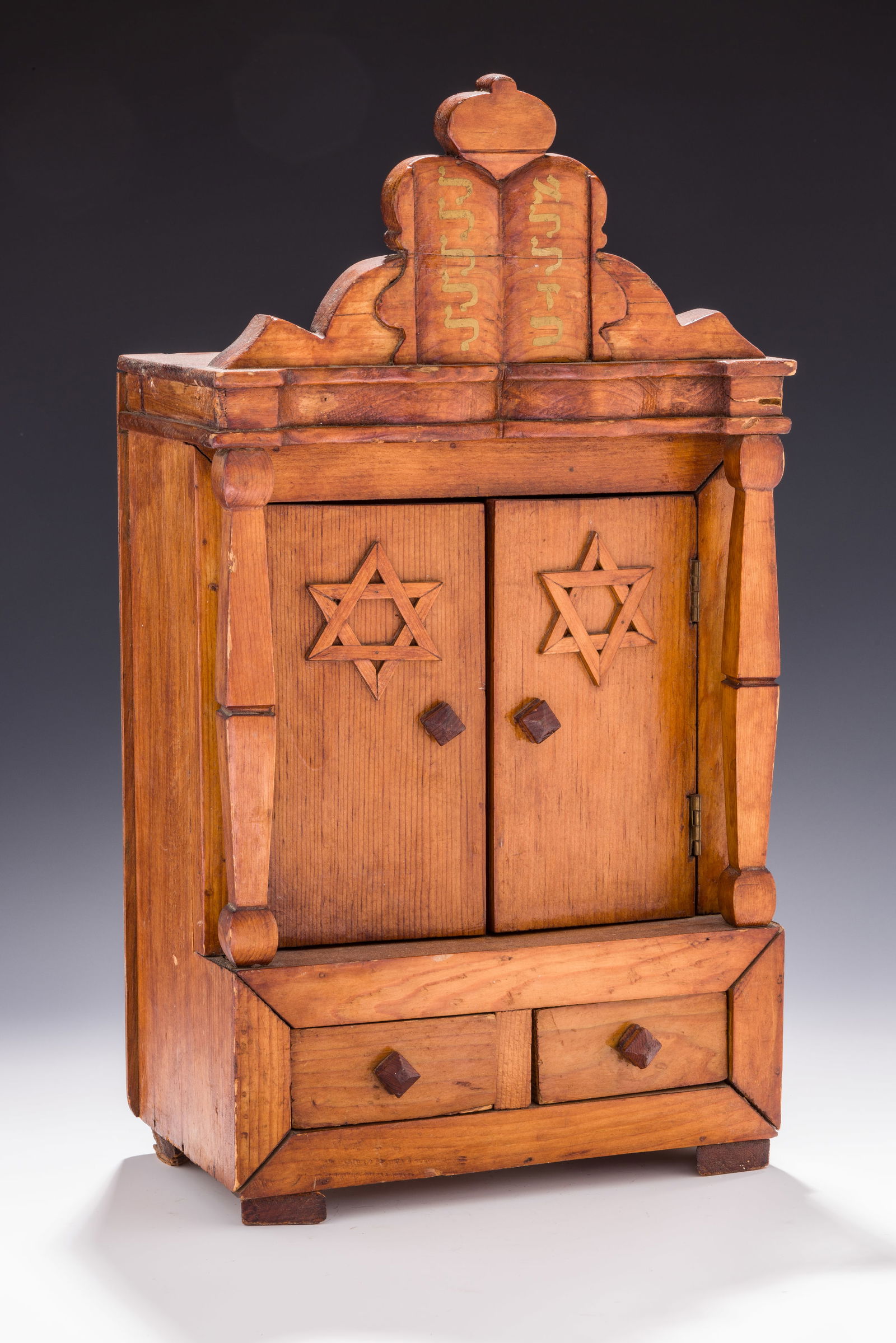 A Wooden Torah Ark. American, C.1920. Hand Crafted And Carved For A ...
