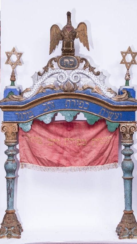 An Exceptional And Rare Wooden Entrance To An Aron Kodesh. Auction