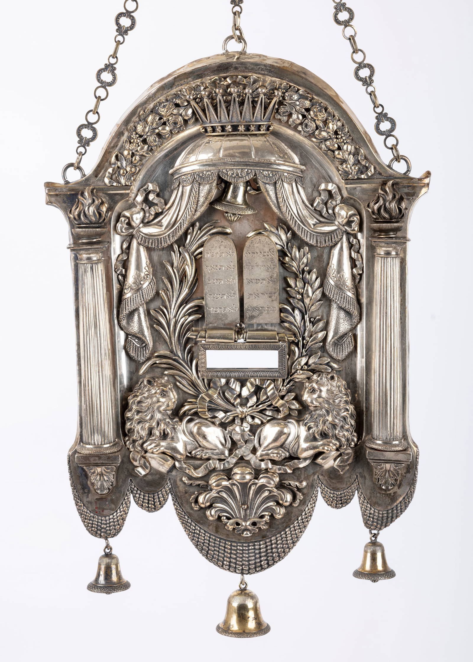 A Very Large Silver Torah Shield. In The Manner Of The 18th Century ...
