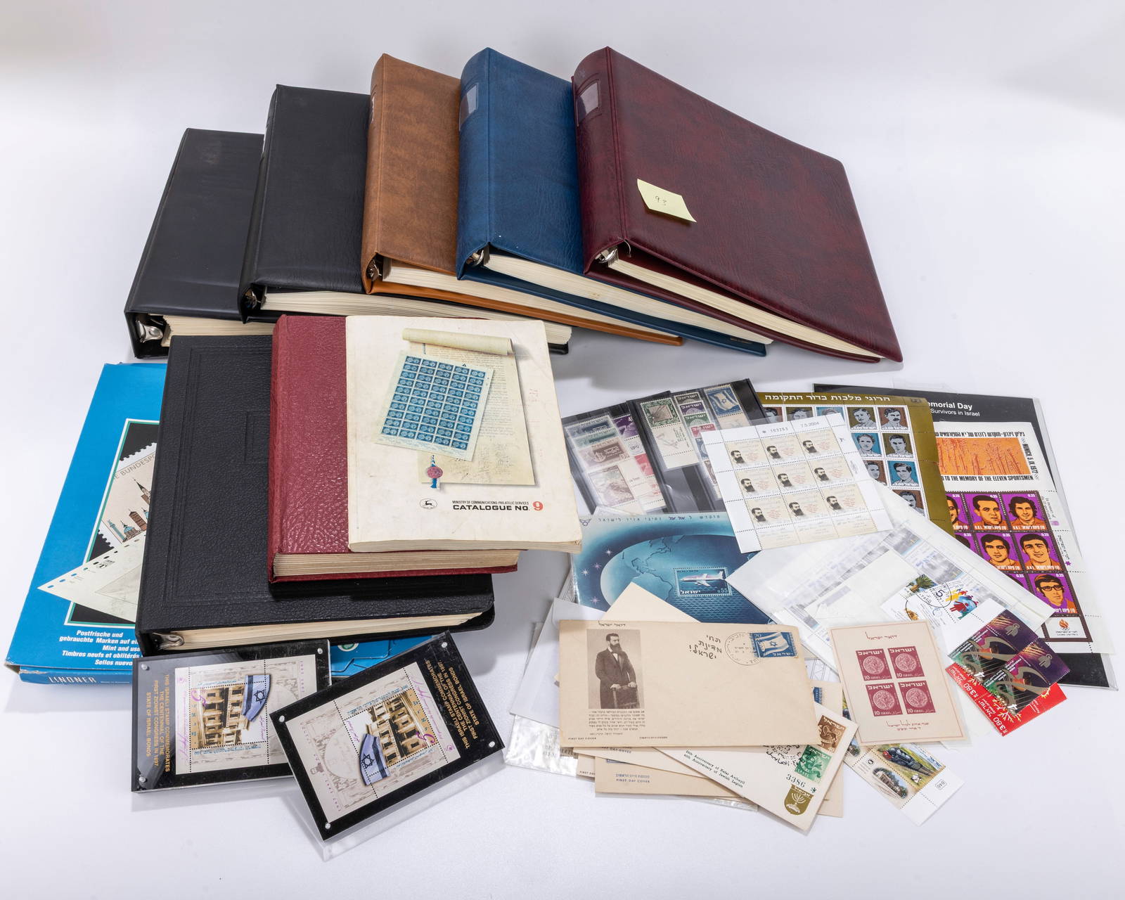 A Massive Collection Of Israeli Stamps. Composed Of Several Albums With ...