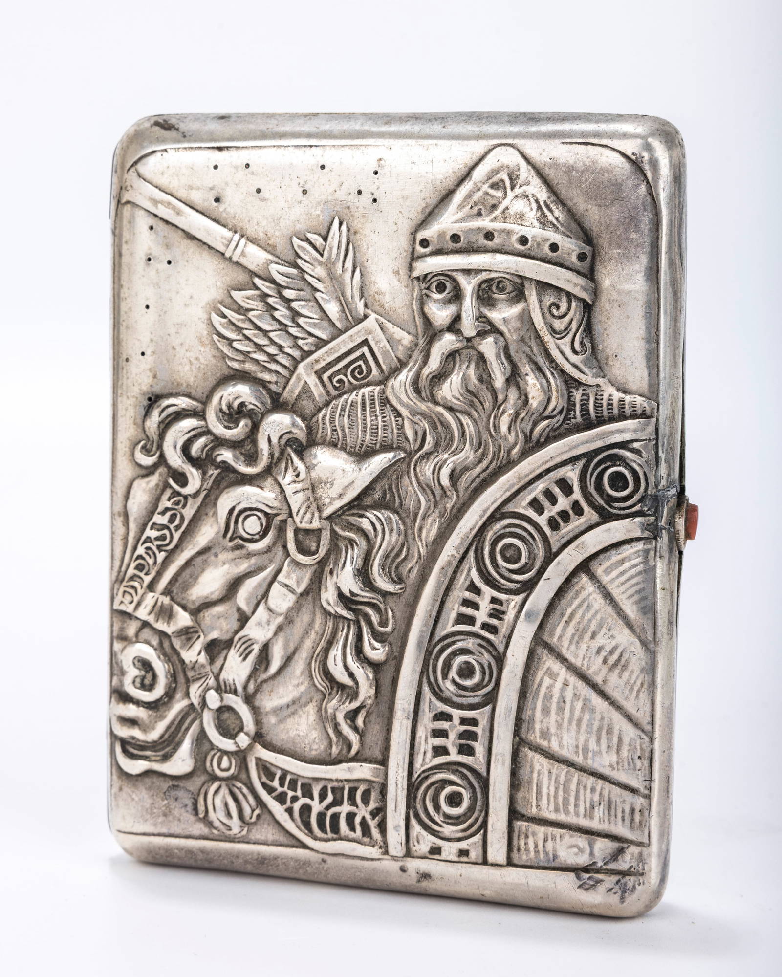 A Rare Russian Embossed Silver Cigarette Case . Moscow, 1908 - 1926 ...