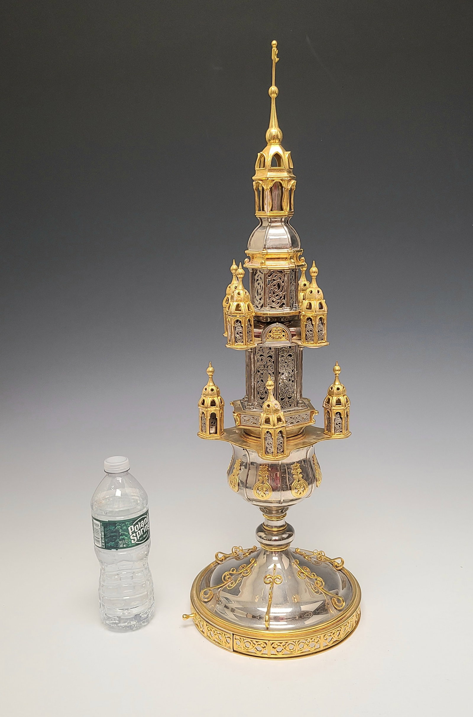 A Monumental Sterling Silver Community Spice Tower/havdalah Compendium ...