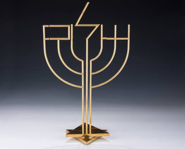 A LARGE MENORAH BY YAAKOV AGAM. Israel, c. 1980.Gold - Jun 25, 2014 | J ...