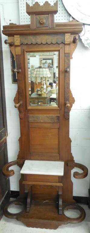Victorian Eastlake Hall Tree
