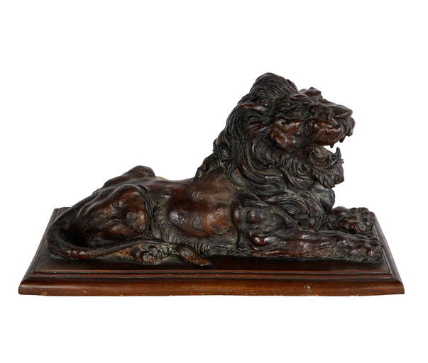Bronze Recumbent Lion