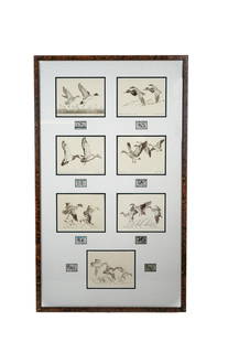 Three Various Framed And Matted State Duck Stamp