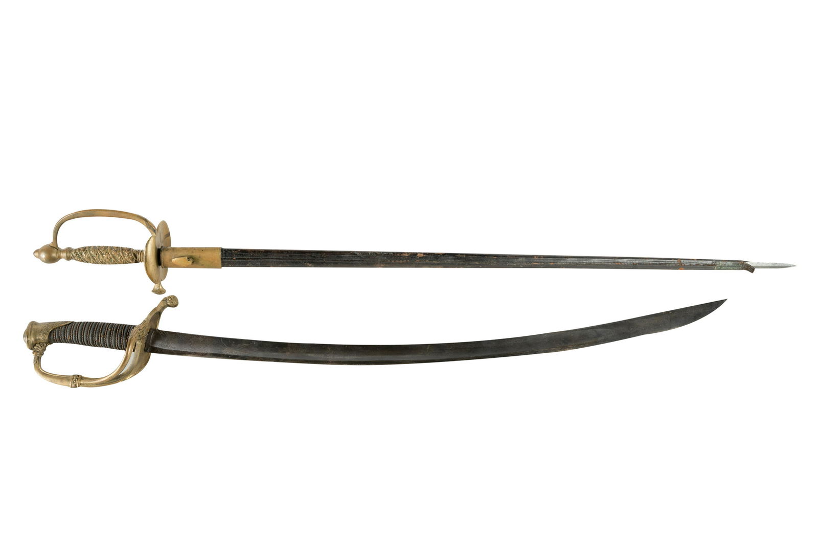 Two Assorted Officer's Style Swords