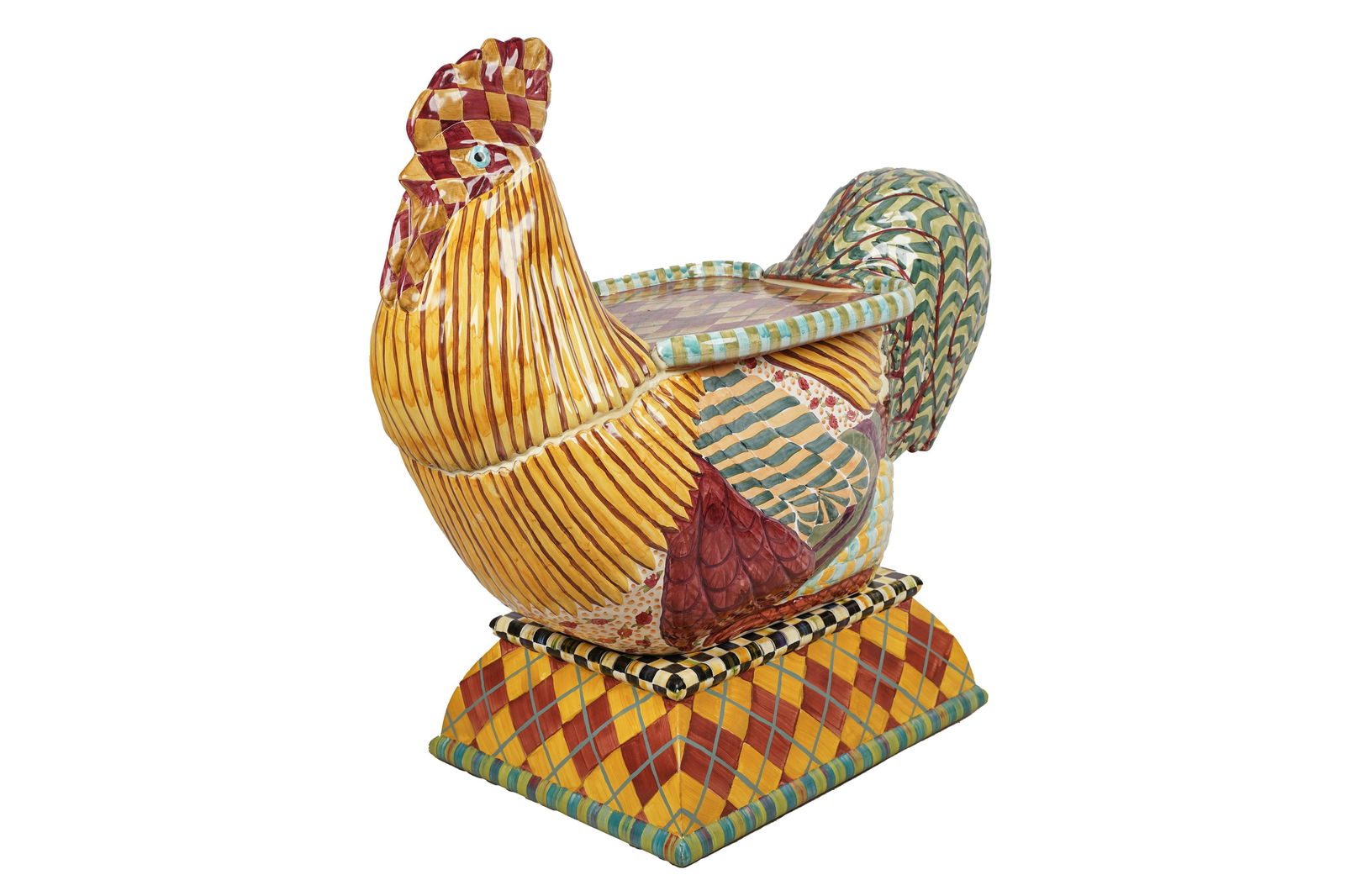 MACKENZIE-CHILDS CERAMIC ROOSTER-FORM TABLE | Barnebys