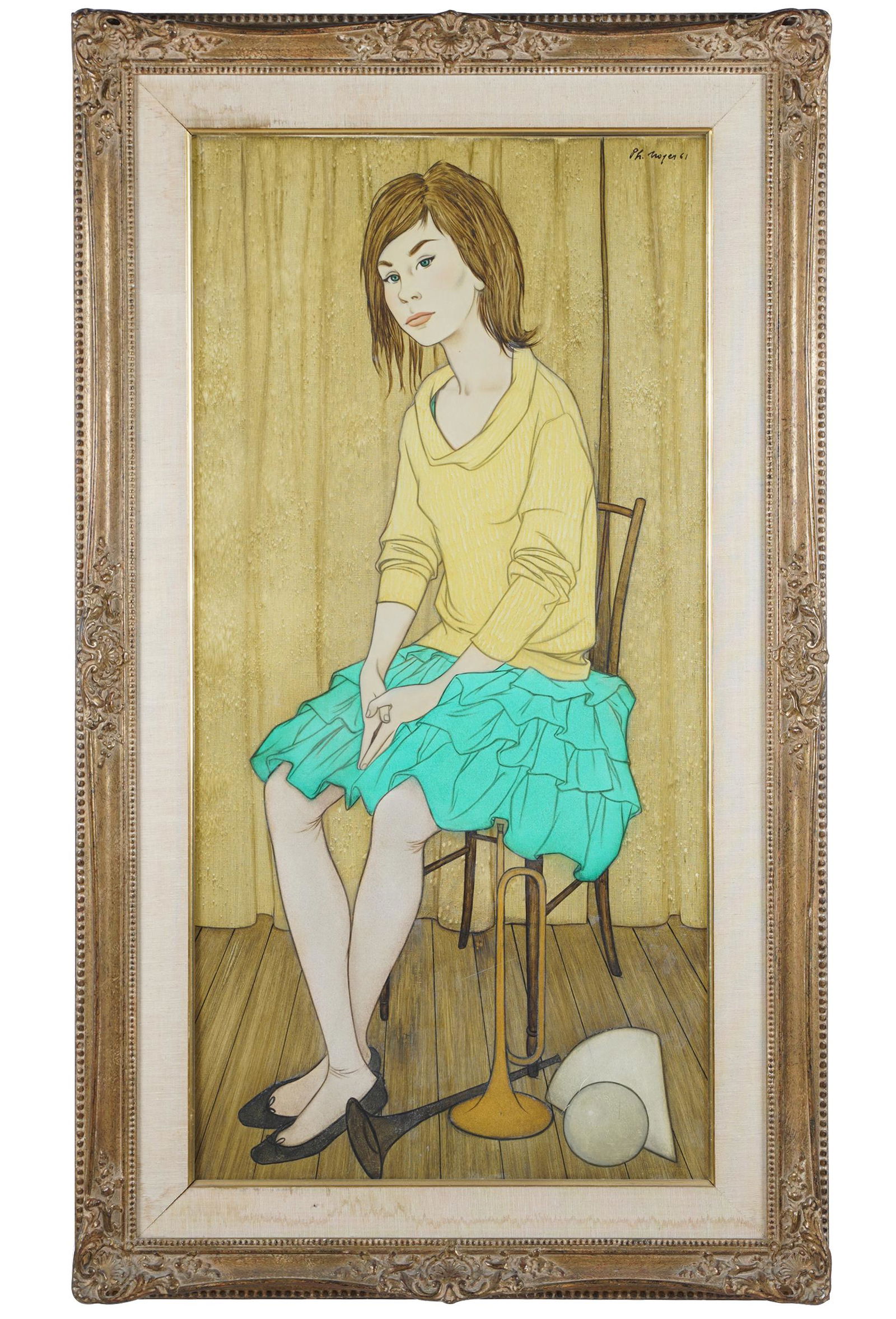 Philippe Noyer (1917 1985): Portrait Of A Girl