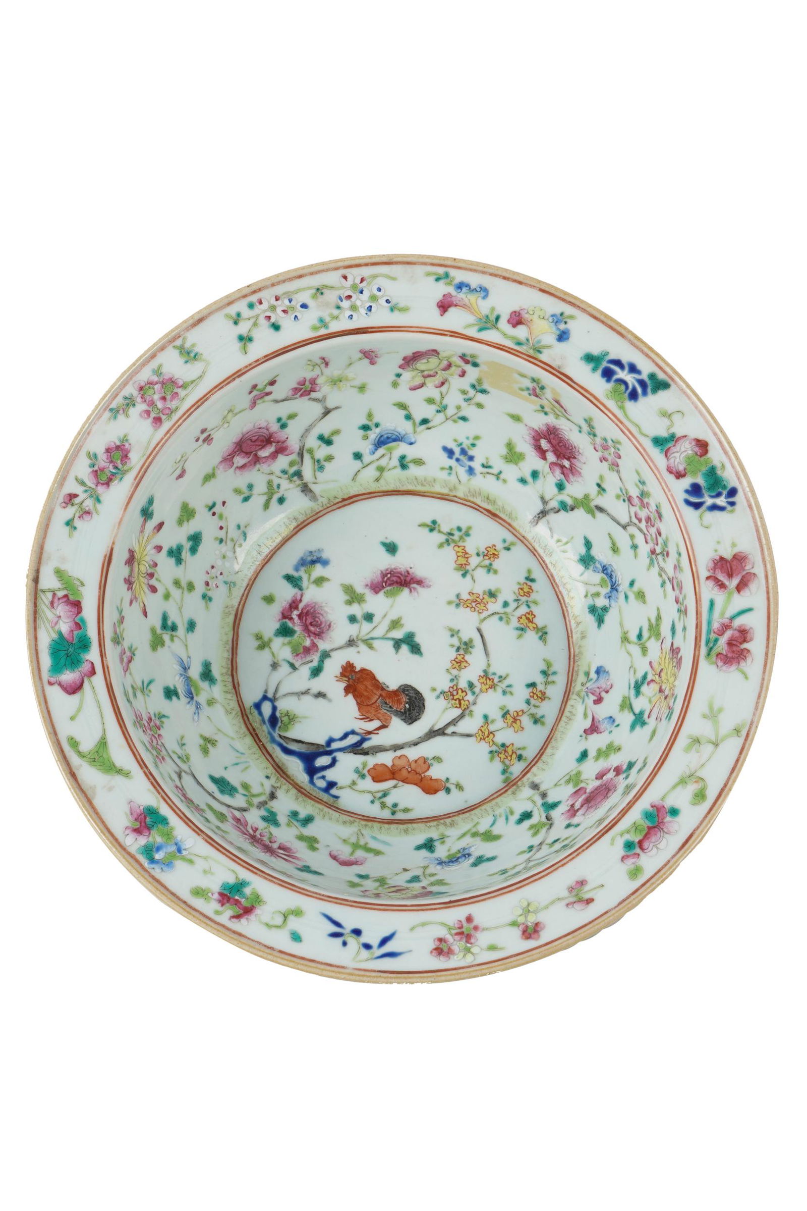 Chinese Porcelain Rooster Bowl