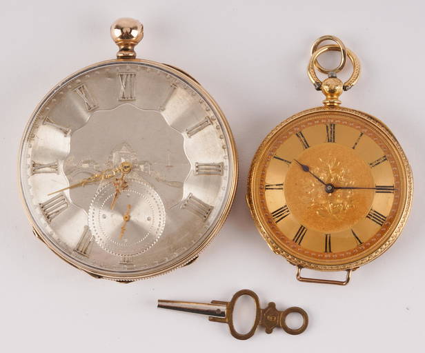14k & 18k Gold Key Wind Pocket Watches