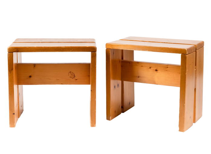 Pair Of Charlotte Perriand Stools