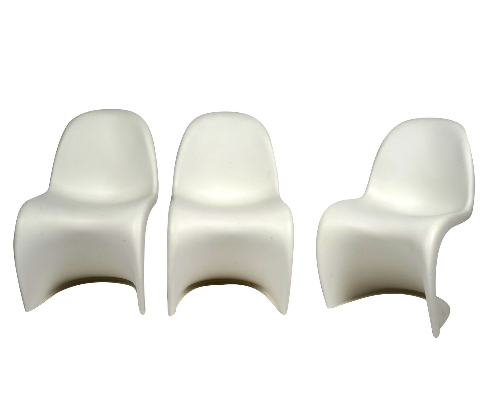 Three Verner Panton / Vitra Stacking Chairs