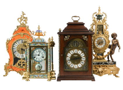 Four Assorted Clocks