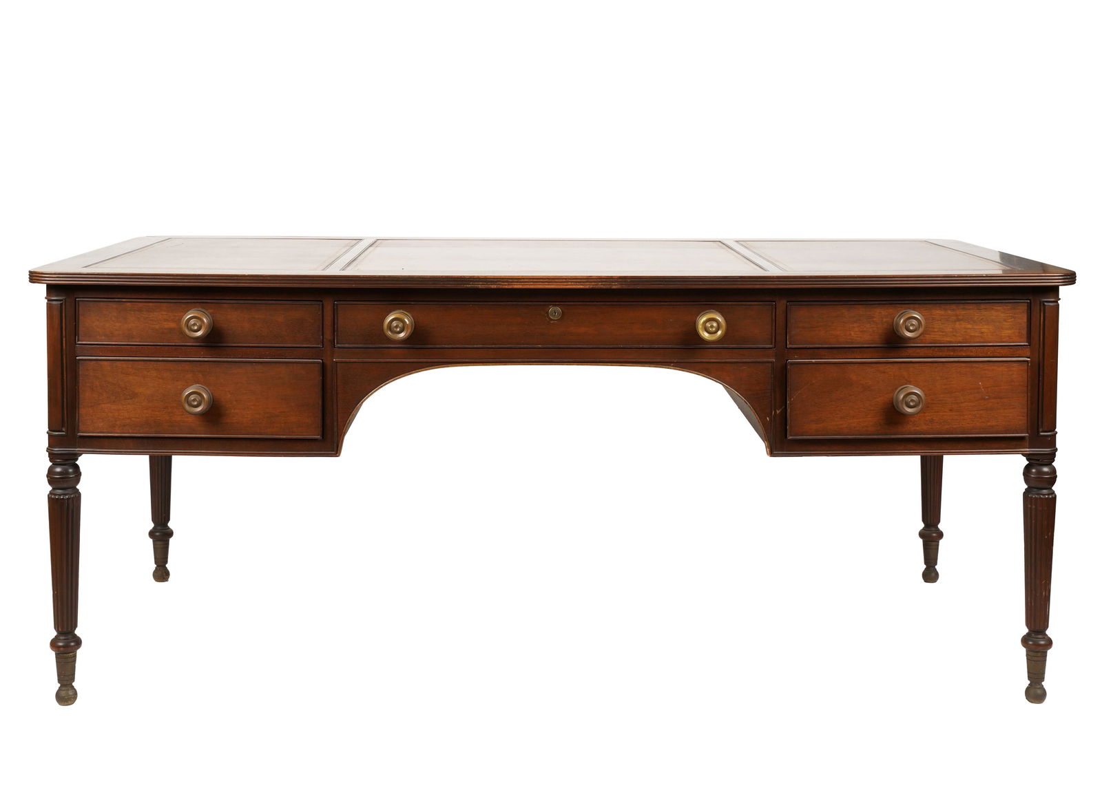 Kittinger Leather Inset Mahogany Desk