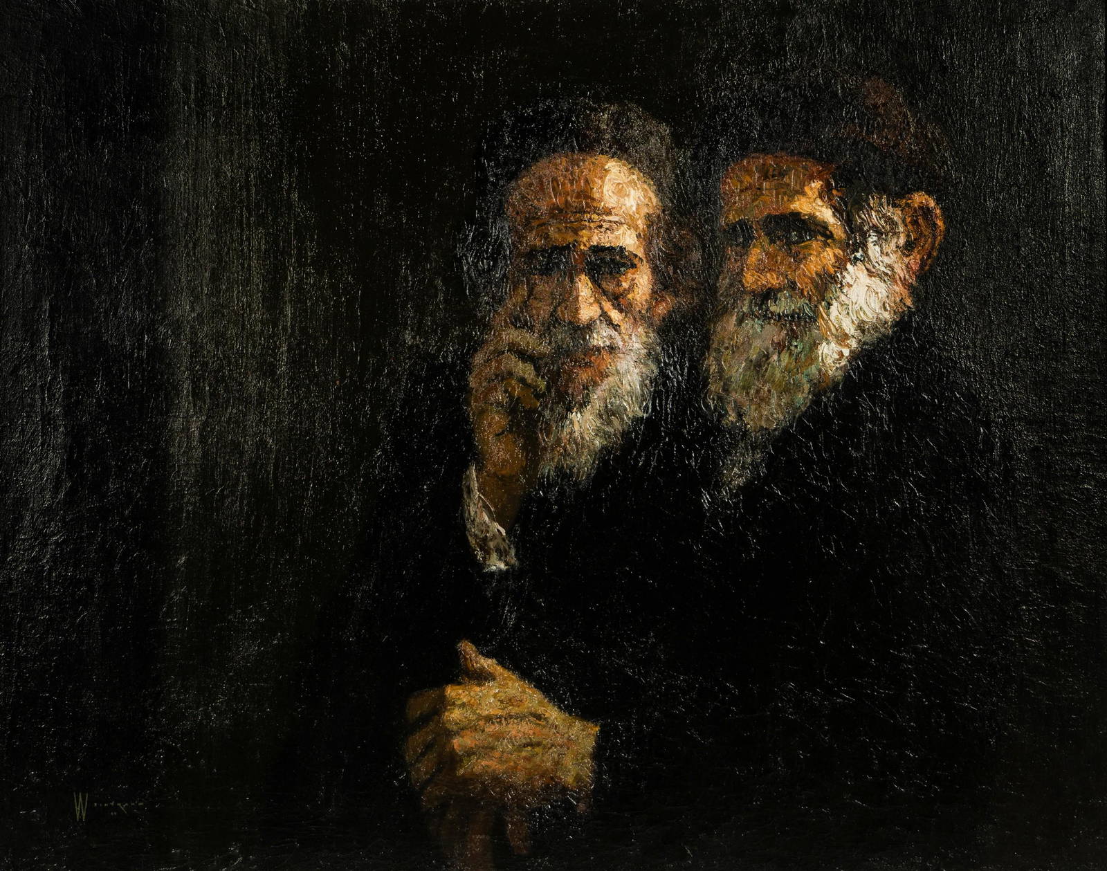William (sunny) Weintraub (b. 1926): Two Men Auction