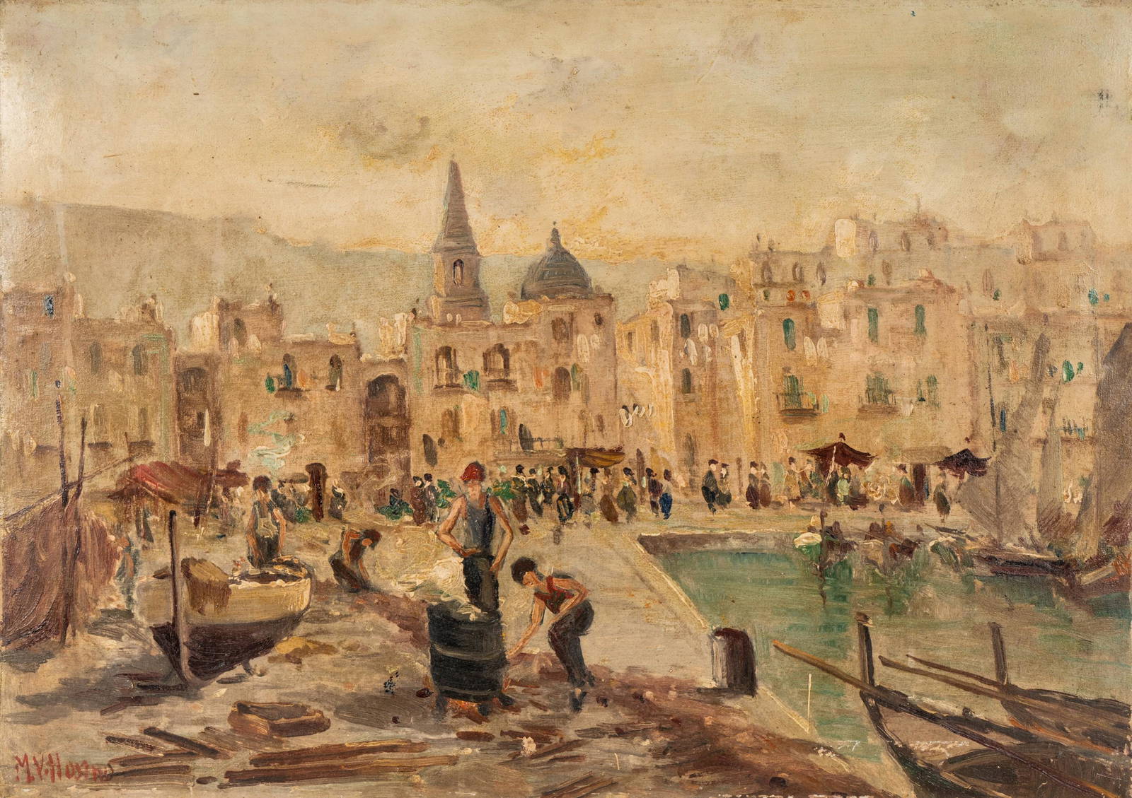 20th Century: European Town Scene Auction