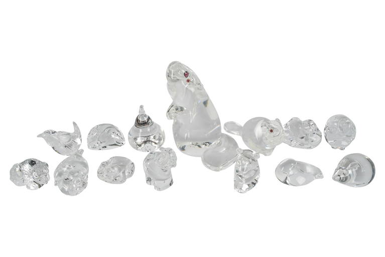 Collection Of 14 Steuben Glass Animal Figures