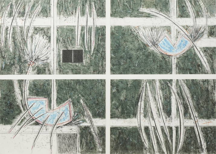 Shea Gordon (20th Century): Lily Pierced Pools (quadriptych)