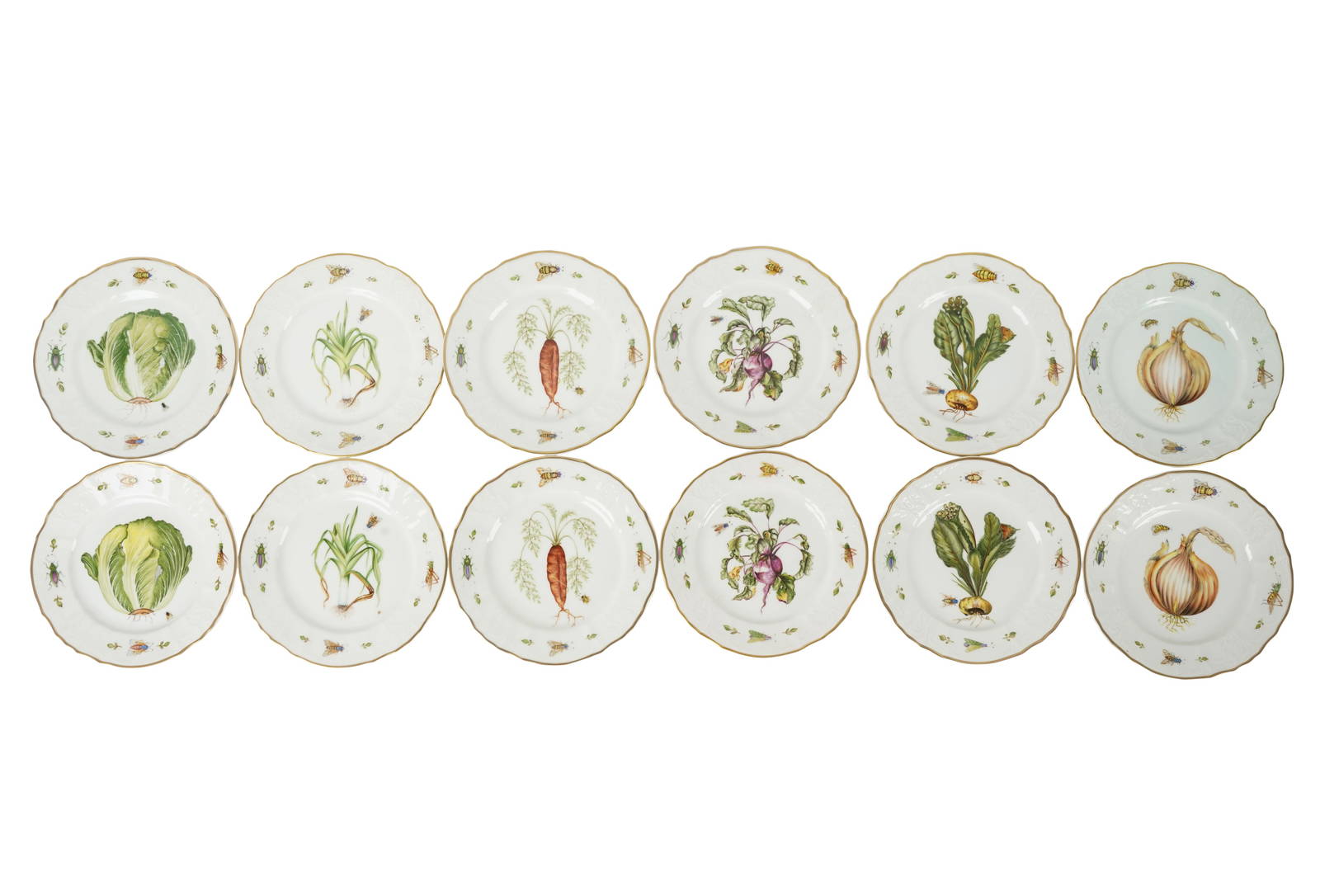 Twelve Anna Weatherley Porcelain Salad Plates Auction