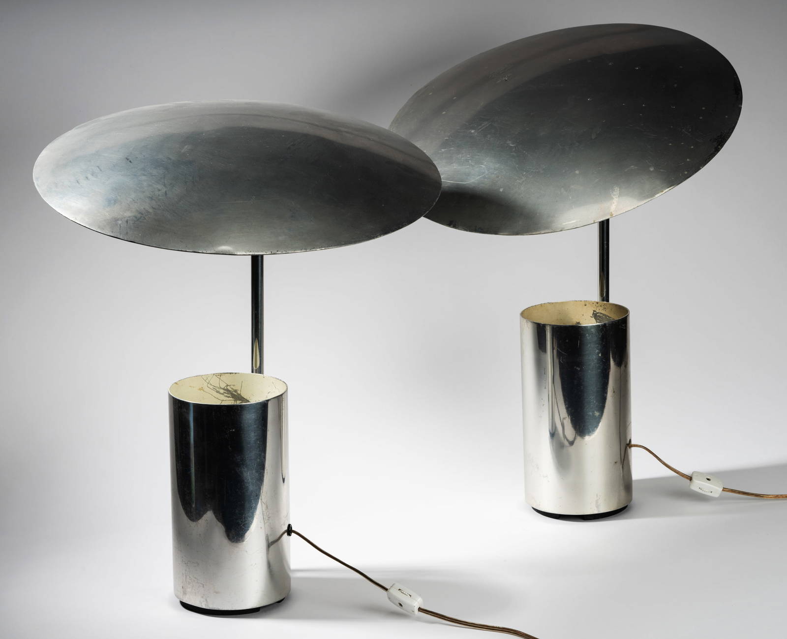 George Nelson (1908-1986): Pair Of Half Nelson Table Lamps Auction