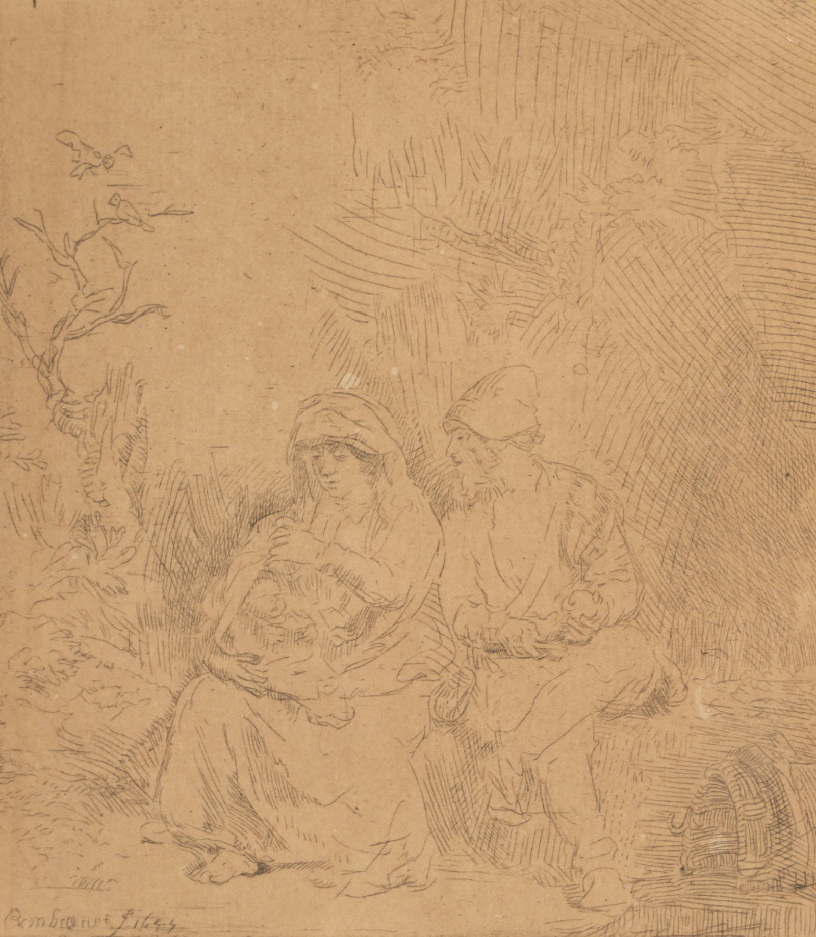 Rembrandt (1606-1669); The Rest On The Flight Into Egypt Auction