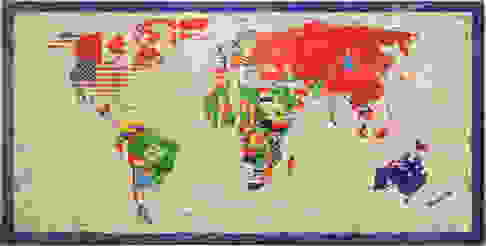 Unknown Artist (late 20th/21st Century): World Map Auction