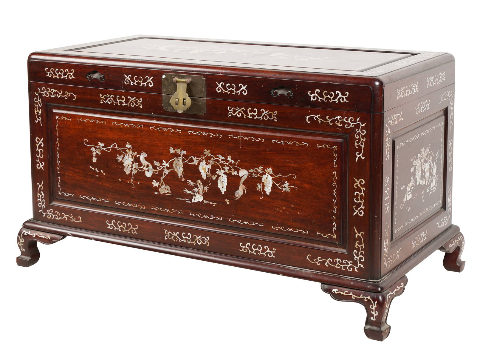 Chinese Mother Of Pearl-inlaid Chest Auction