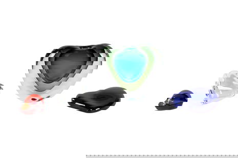 Group Of Three Glass Paperweights Auction