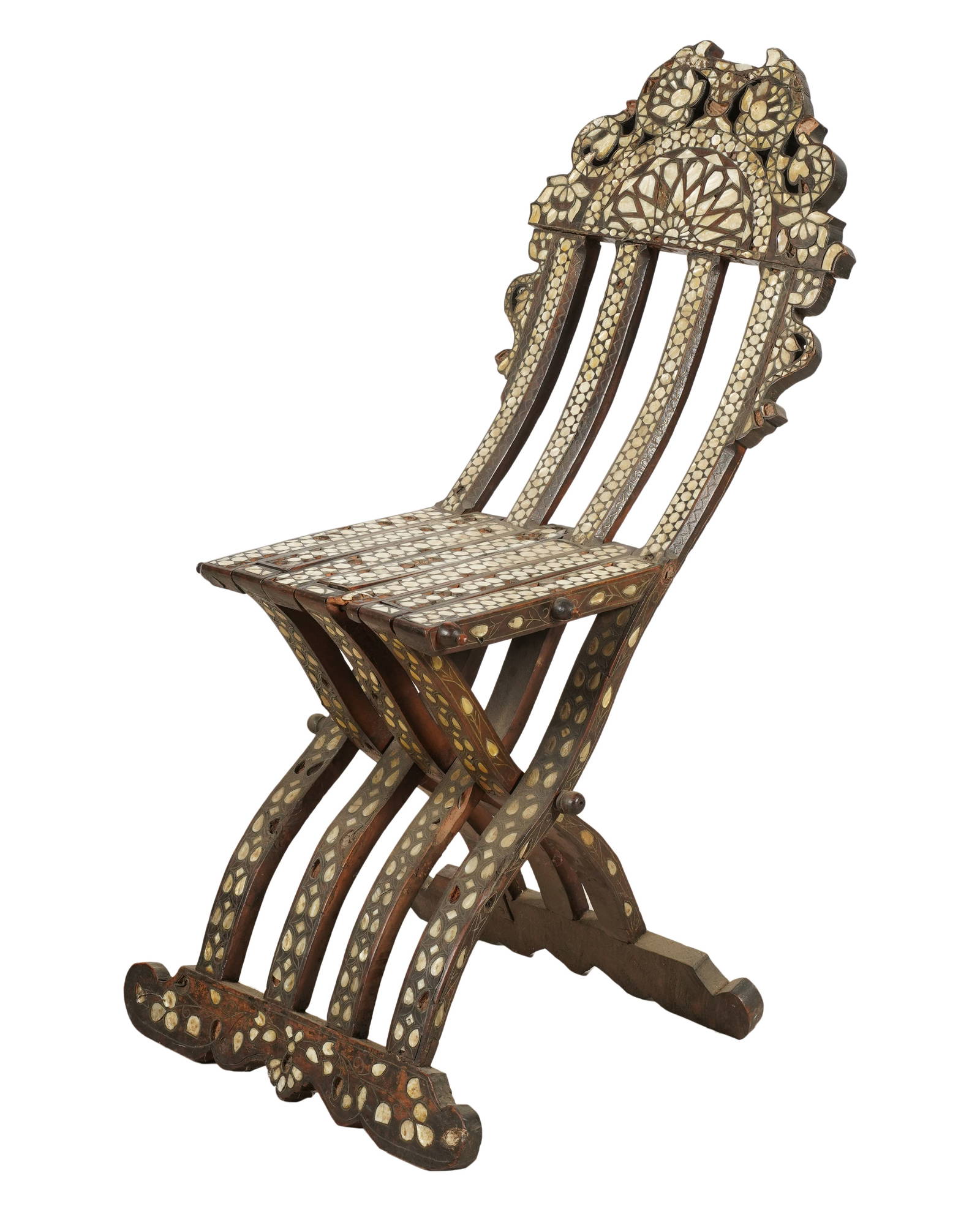 Syrian Shell-inlaid Folding Chair Auction