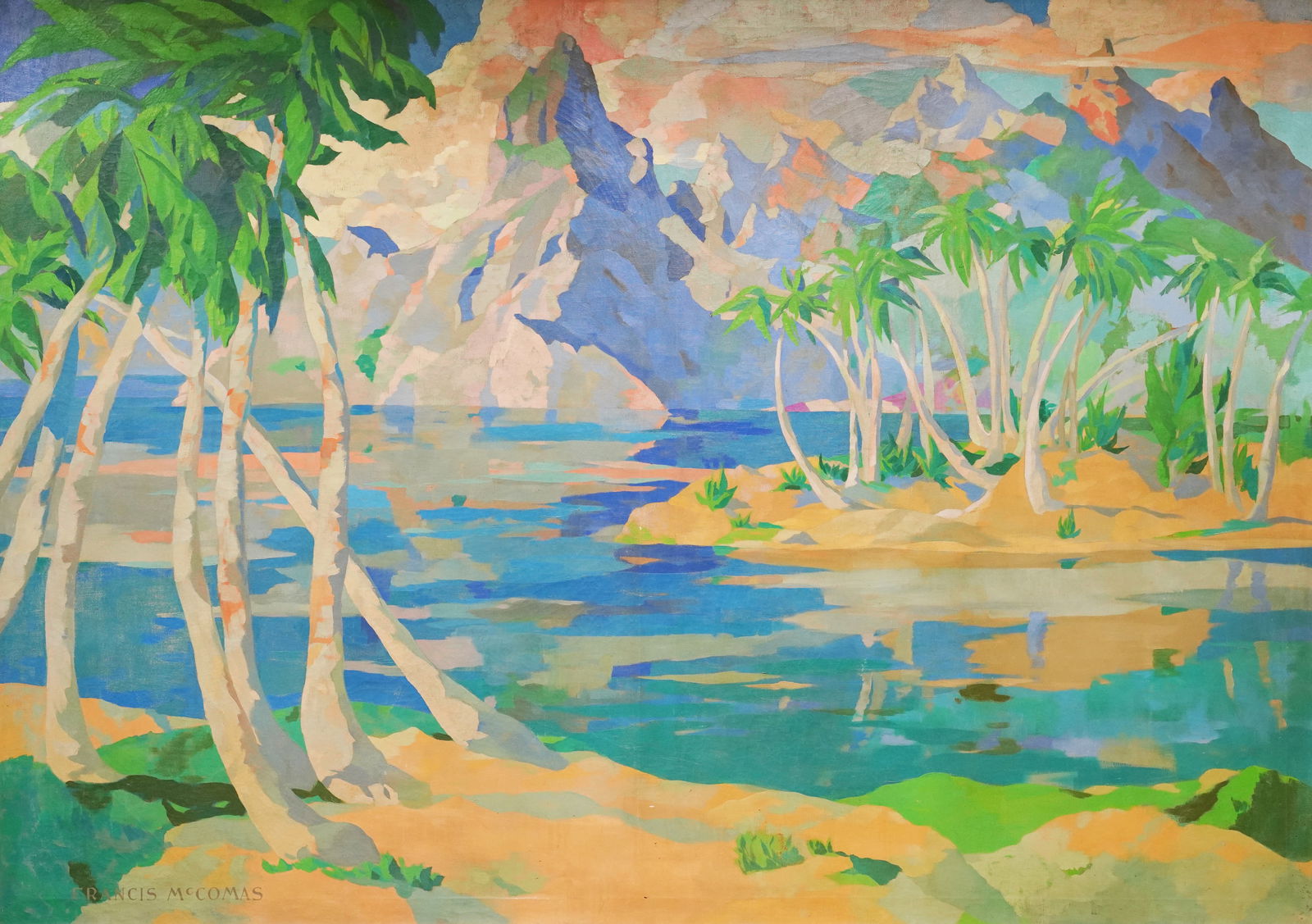 Francis Mccomas (1875-1938): Polynesian Scene Auction