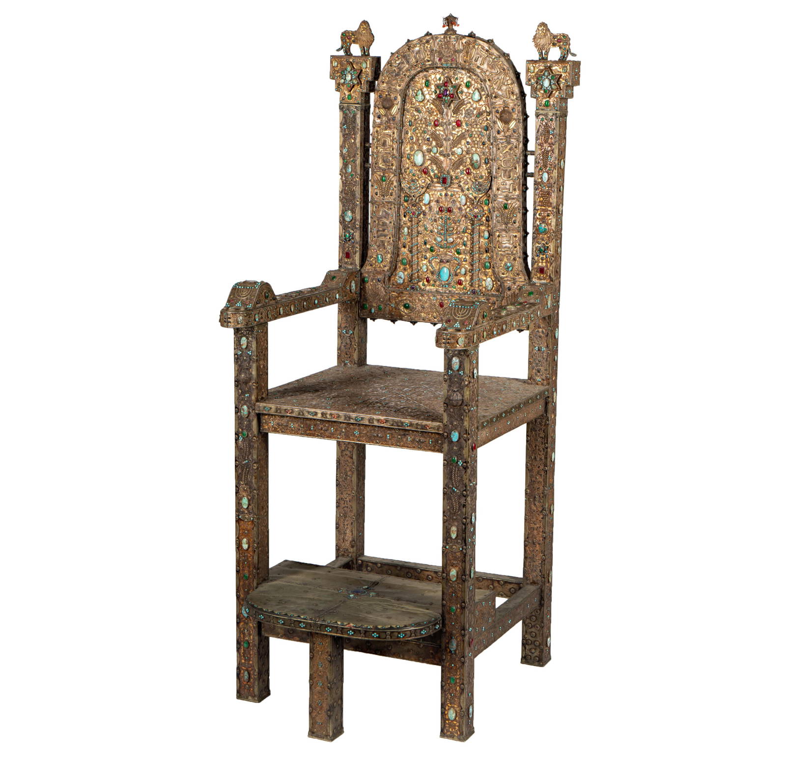 A Metal And Stone-inset Elijah Chair Auction