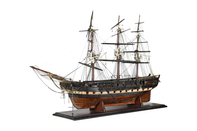 An English Three Mast Man O War Ship Model