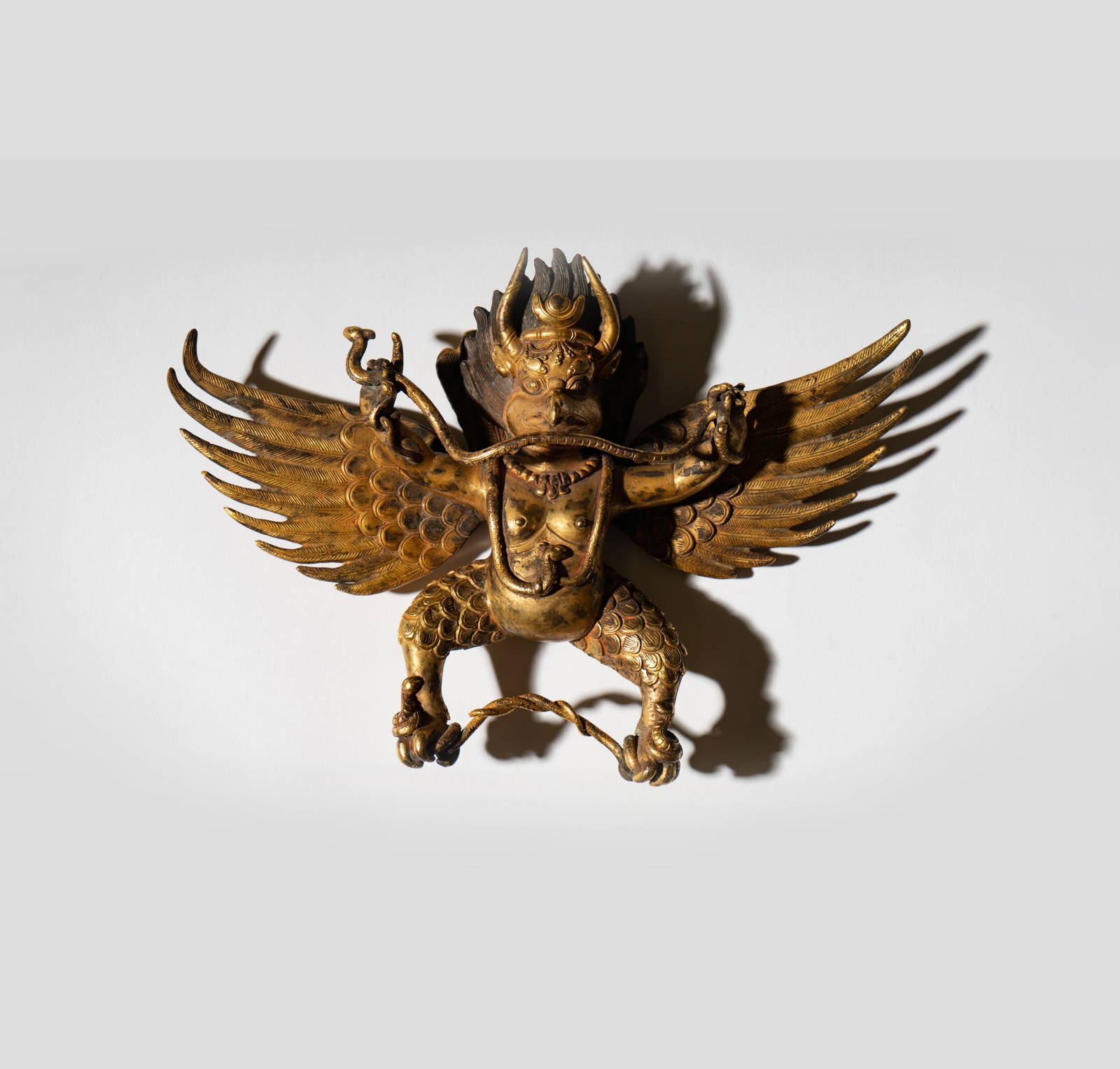 A Rare Nepalese Gilt Bronze Garuda Figure Auction