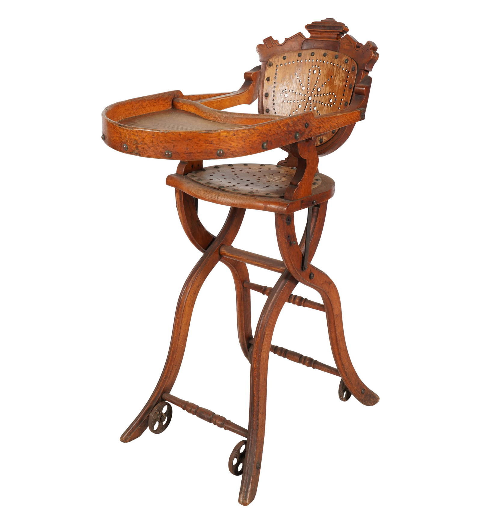 A Victorian Carved Oak High Chair Auction