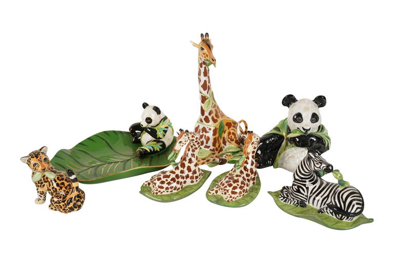 A Group Of Lynn Chase Animal Figurines