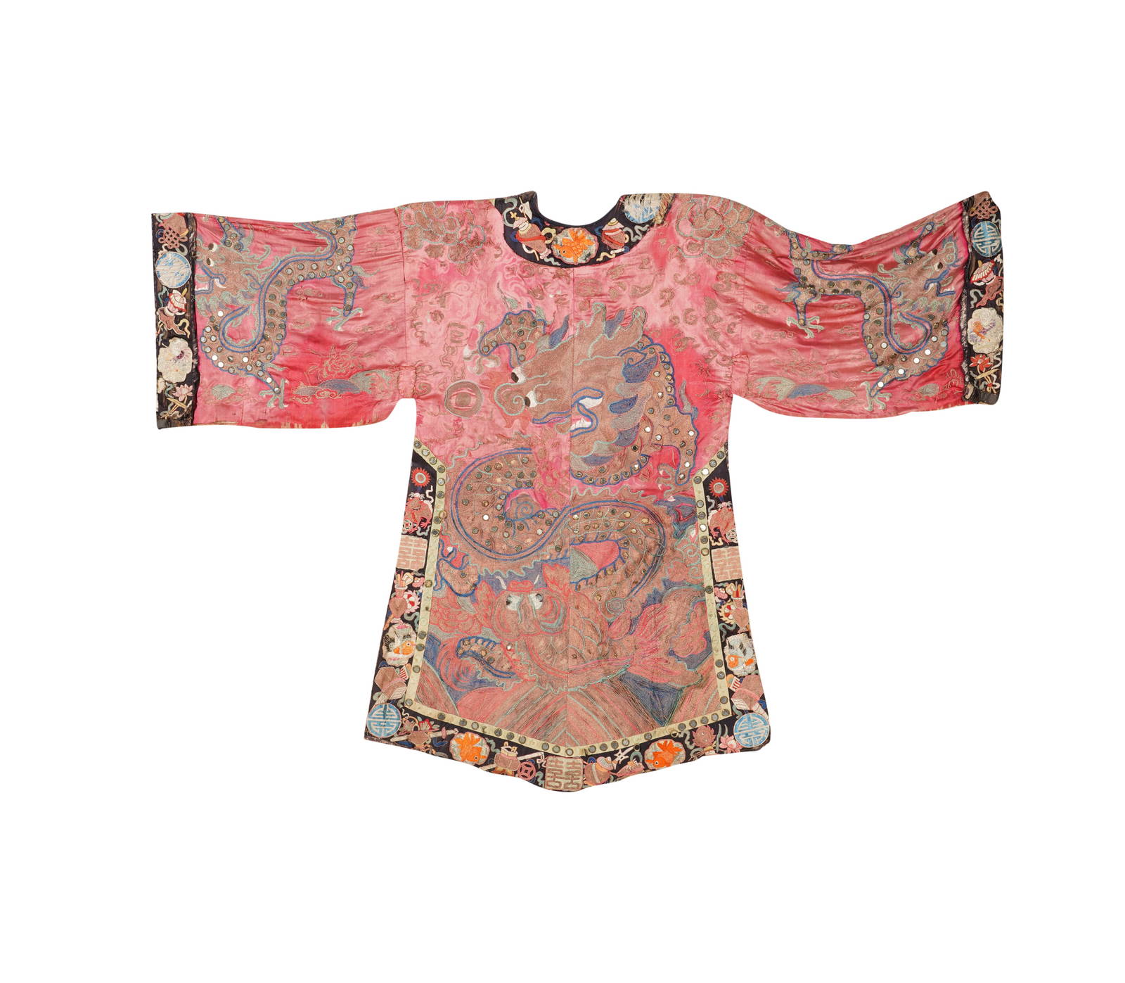 Chinese Pink Ground Dragon Robe Auction