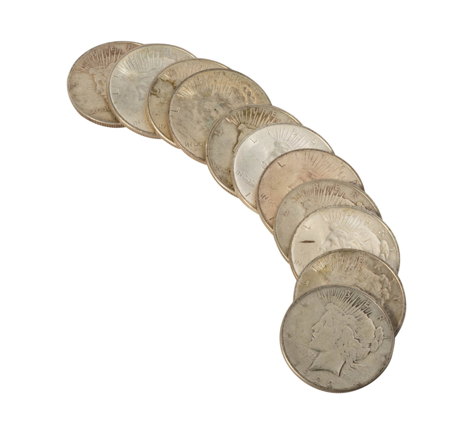 Eleven Silver Peace Dollar Coins - Aug 05, 2025 | Abell Auction In Ca