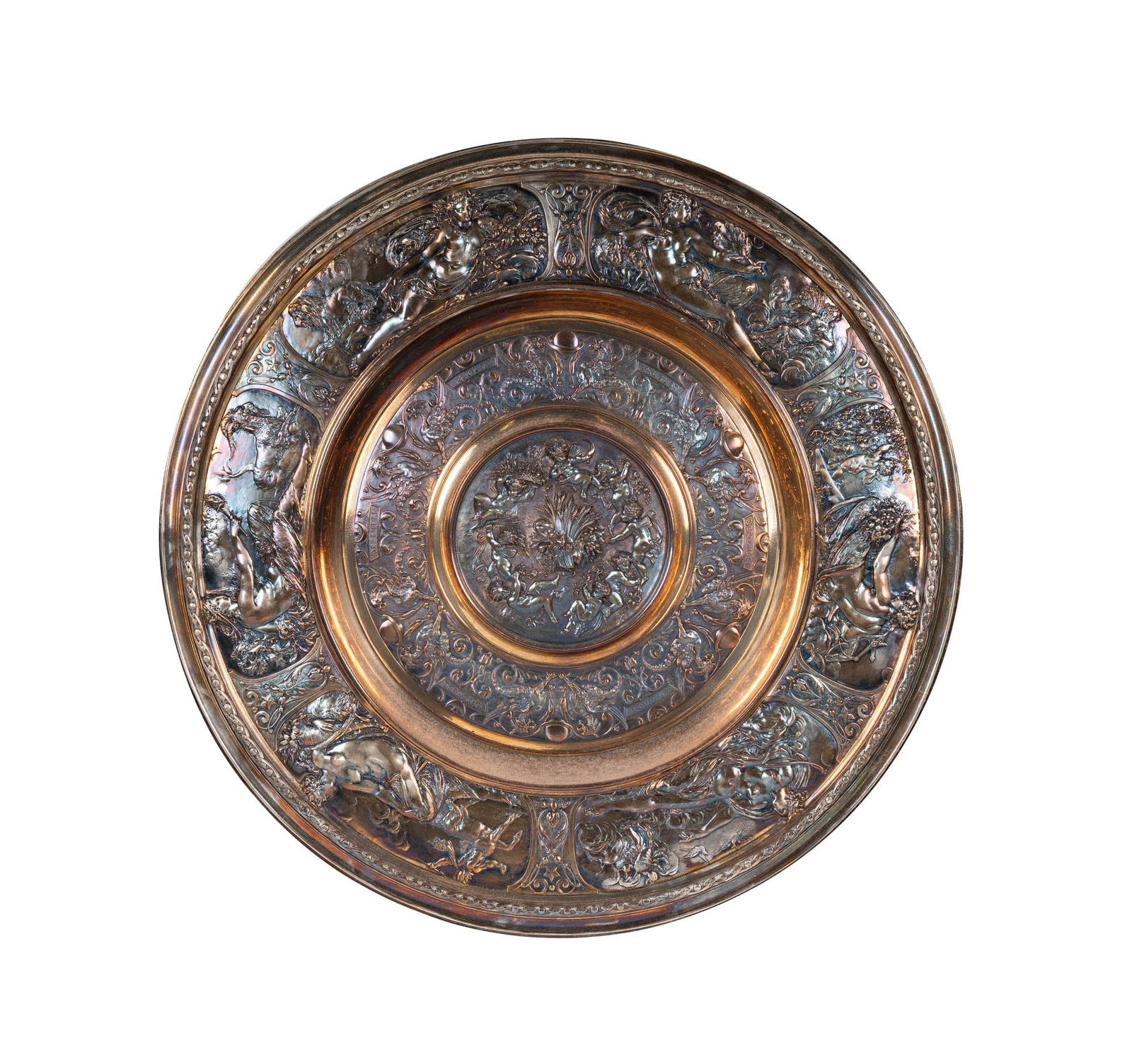 An Elkington Victorian Gilt Electrotype Silver-plate Charger Auction