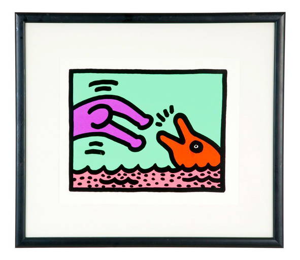 Keith Haring: "pop Shop V: Plate 1"
