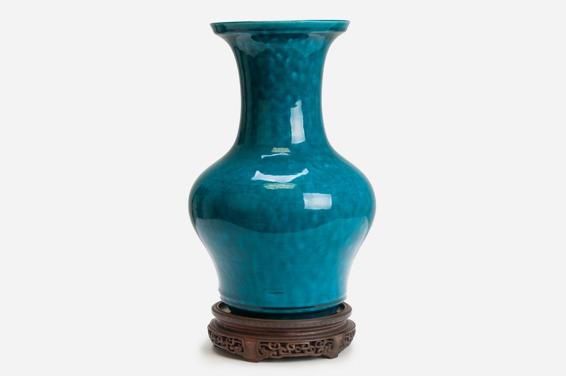 Chinese Turquoise Glazed Porcelain Vase