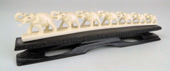 239: CARVED IVORY ELEPHANT BRIDGE - Jul 15, 2011 | Estate Auction ...