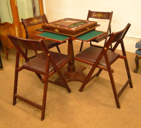 Monopoly Game Table & Chairs Franklin Mint