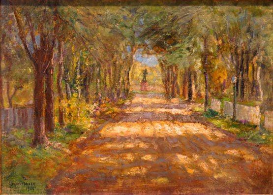 OIL ON BOARD BY LISTED ARTIST GEORGE W. WHITAKER