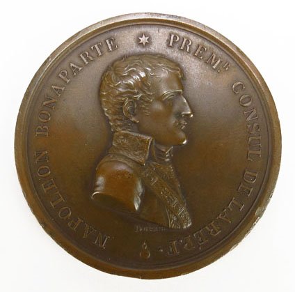 A RARE NAPOLEON BONAPARTE BRONZE MEDALLION SCULPTED BY
